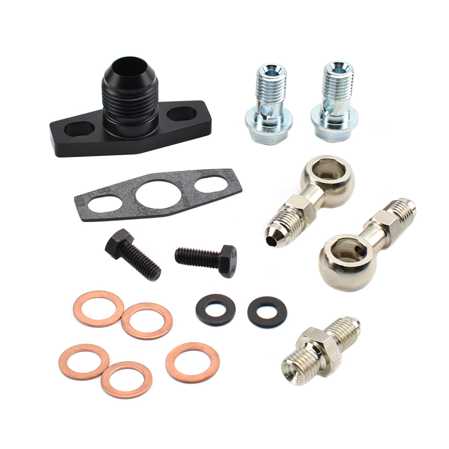 Turbo Install Fitting Kit | Complete Oil & Water Line Kit for Garrett, Holset, MHI – GRYPHONTEK