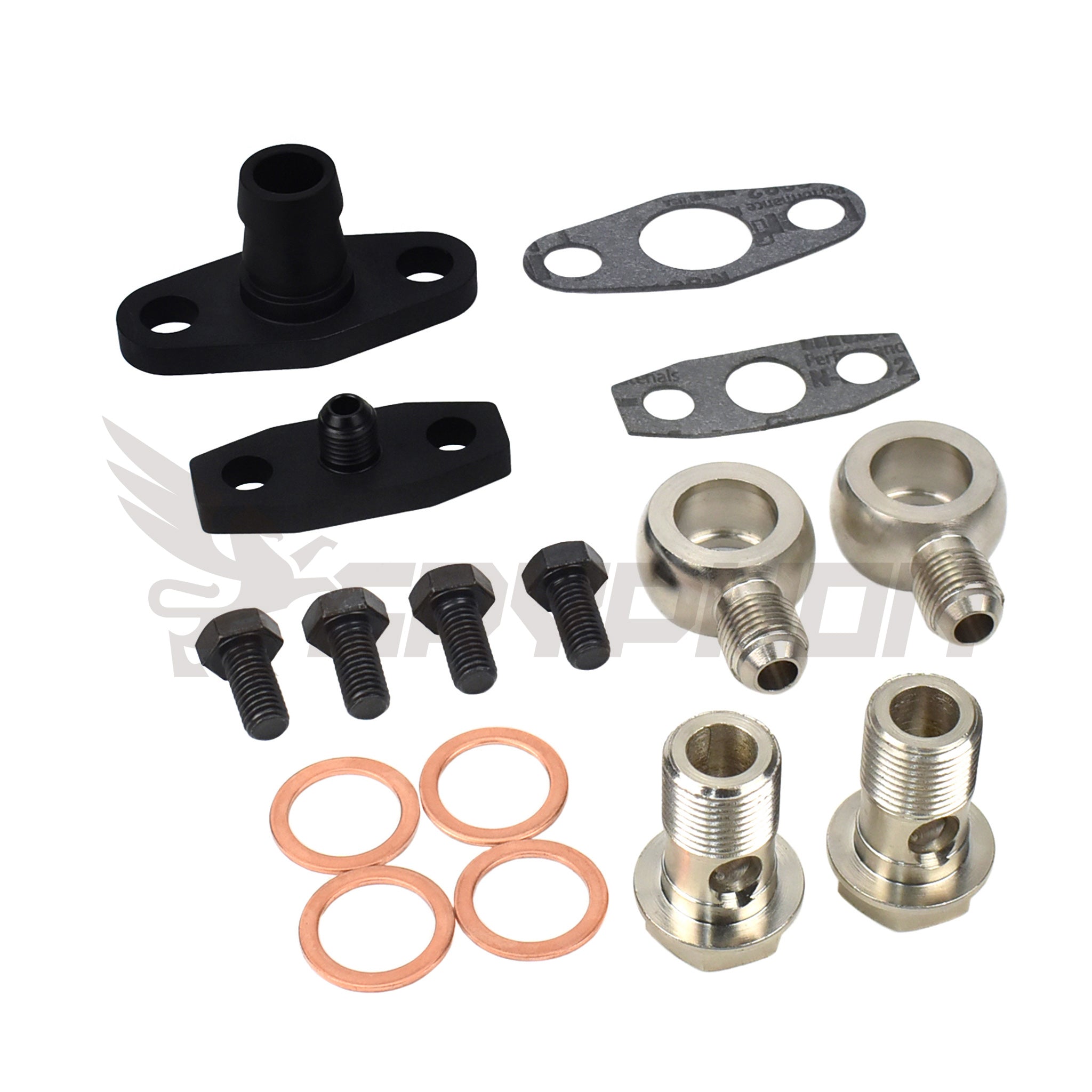 Garrett GT37R GT40R GT42R GT45R GT47R Turbo Oil Water Fitting Kit ...