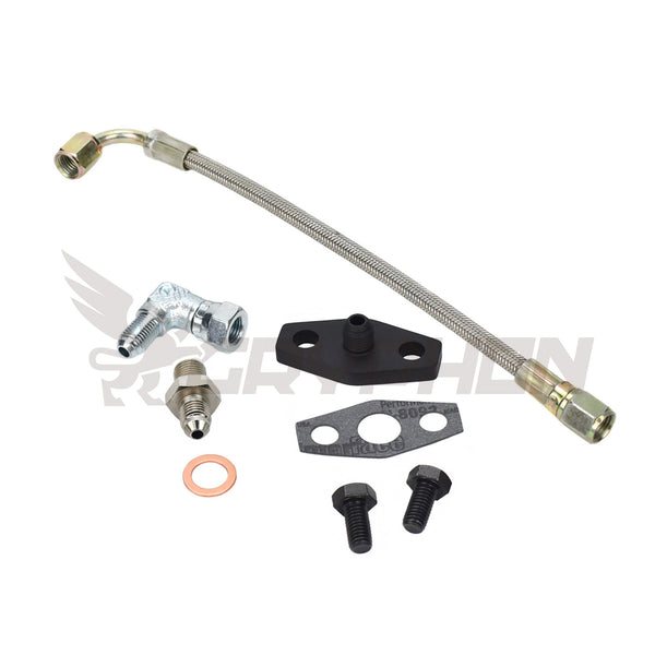 RB20DET RB25DET RB30 Garrett T3 T4 Turbo Oil Feed Line Kit｜4AN Braided ...