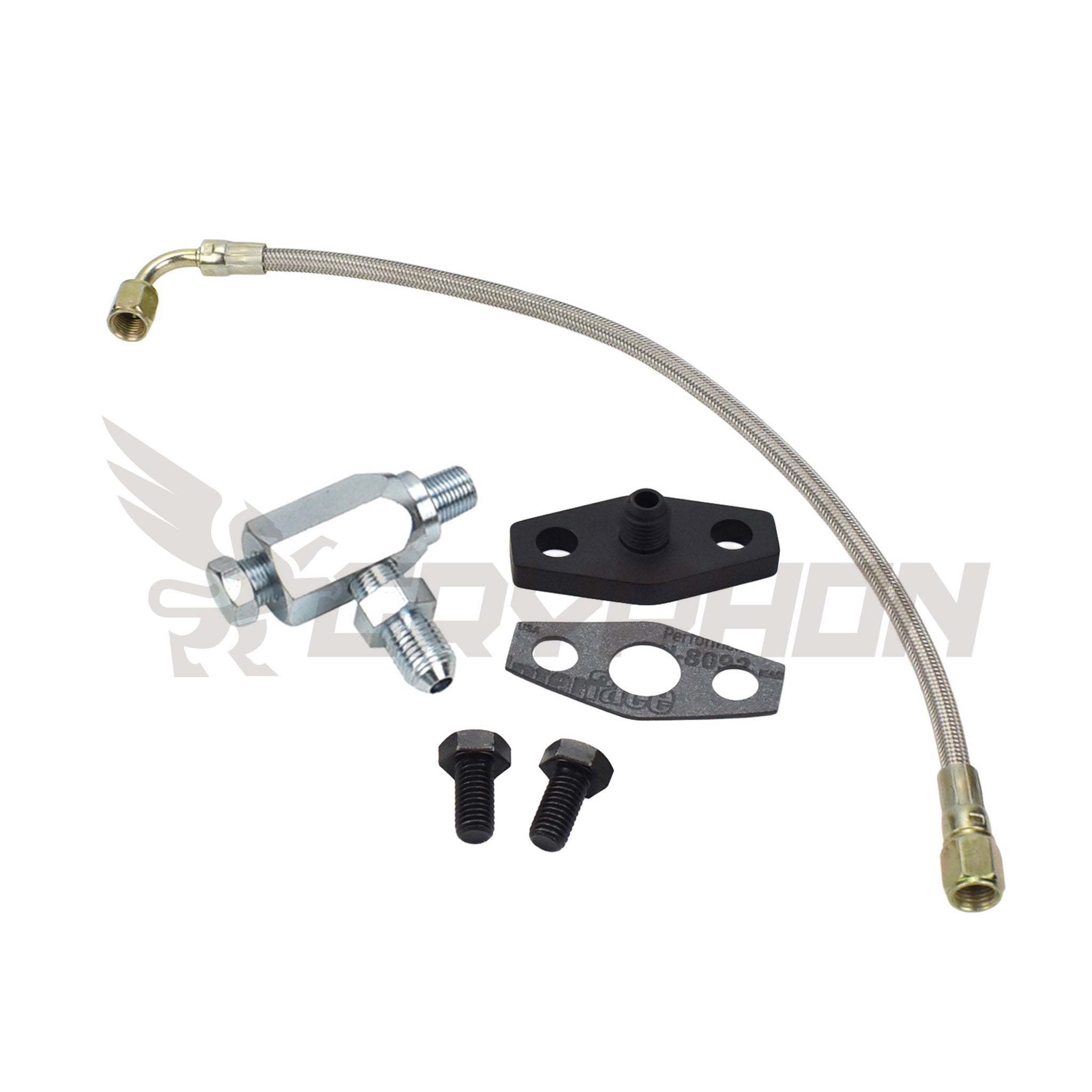 Toyota 2RZ 3RZ Garrett T3 T4 Turbo Oil Feed Line Kit｜4AN Braided ...