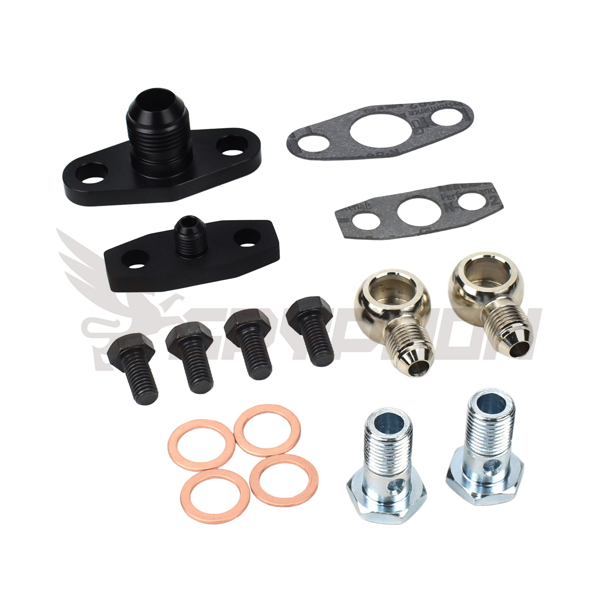 Garrett G-Series G40 G42 G45 Turbo Oil Water Fitting Kit | GRYPHONTEK