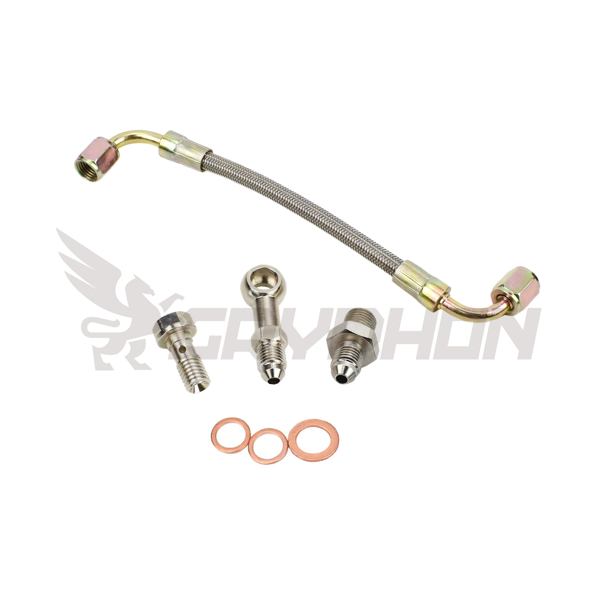 Nissan D22 YD25DDTI RHF4 VN4 Turbo Oil Feed Line Kit | GRYPHONTEK